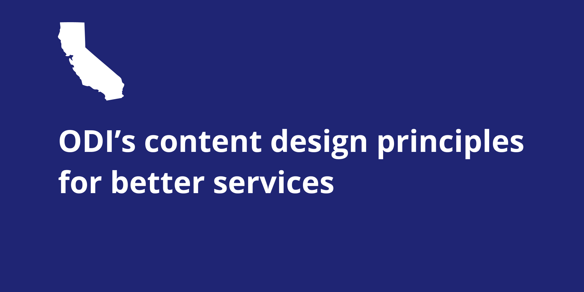 ODI’s content design principles for better services | Office of Data ...