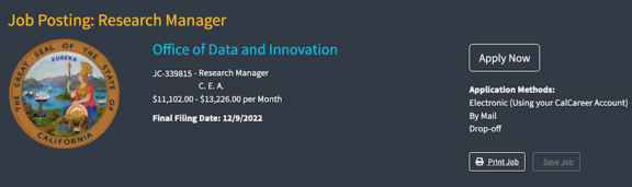 Applying for a career executive assignment (CEA) job | Office of Data ...